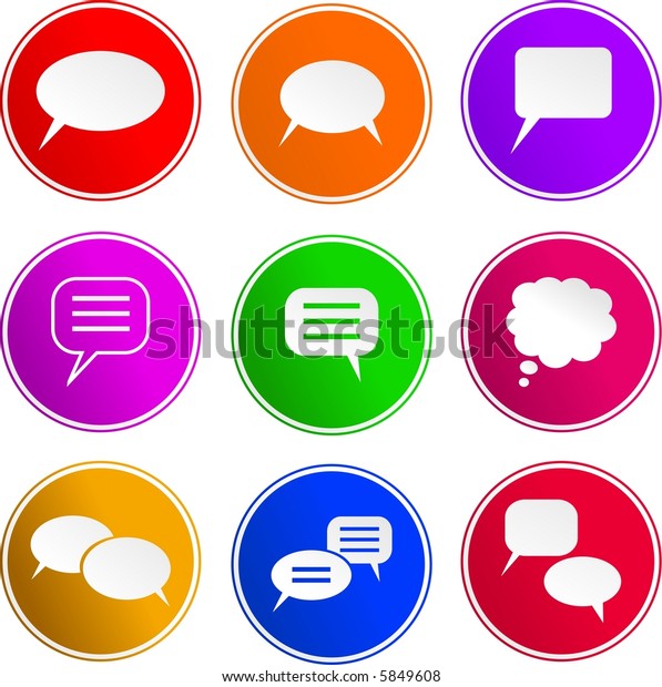 Callout Sign Icons 스톡 벡터(로열티 프리) 5849608 | Shutterstock