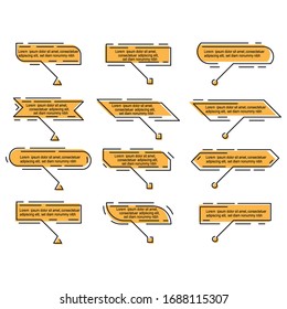 Callout Title Blank Template Quote Frames Stock Vector (Royalty Free ...