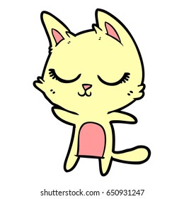 Calm Cartoon Cat Stock Vector (Royalty Free) 650931247 | Shutterstock