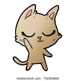Calm Cartoon Cat Stock Vector (Royalty Free) 756304606 | Shutterstock