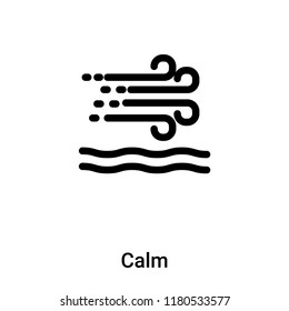 Calm Icon Vector Isolated On White Stock Vector (Royalty Free ...