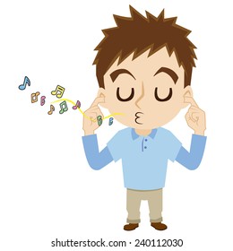 Calm Young Man Stock Vector (Royalty Free) 240112030 | Shutterstock
