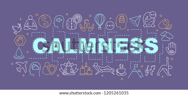 Calmness Word Concepts Banner Mind Freedom Stock Vector (Royalty Free ...