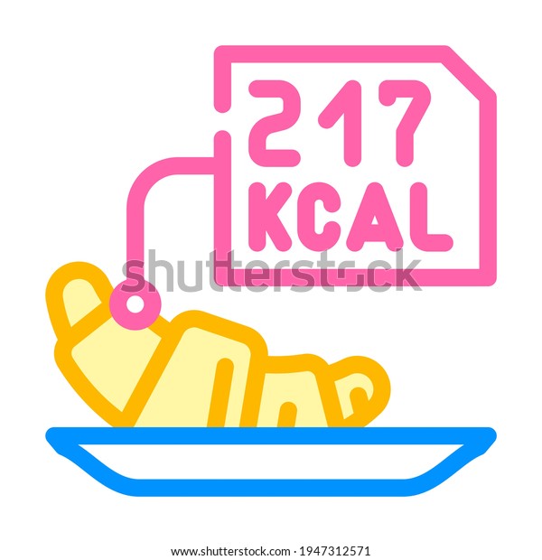Calorie Counting Color Icon Vector Calorie Stock Vector (Royalty Free ...