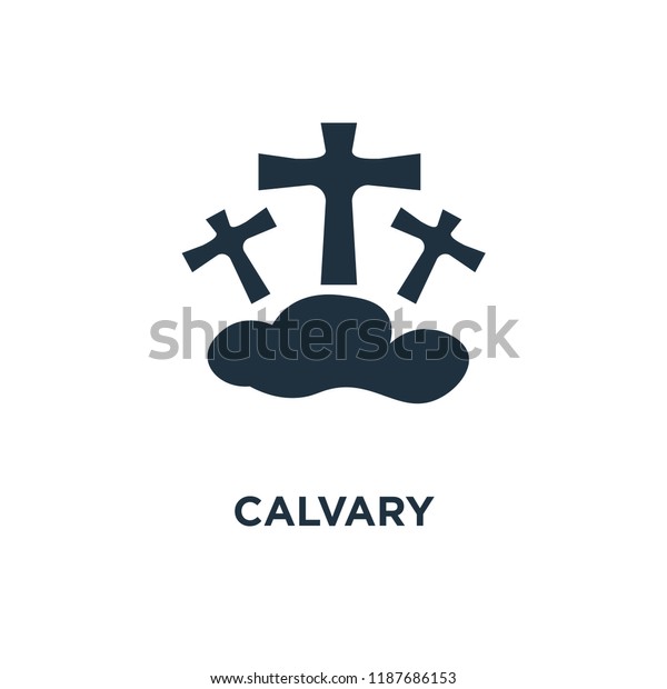 Calvary Icon Black Filled Vector Illustration Stock Vector (Royalty ...