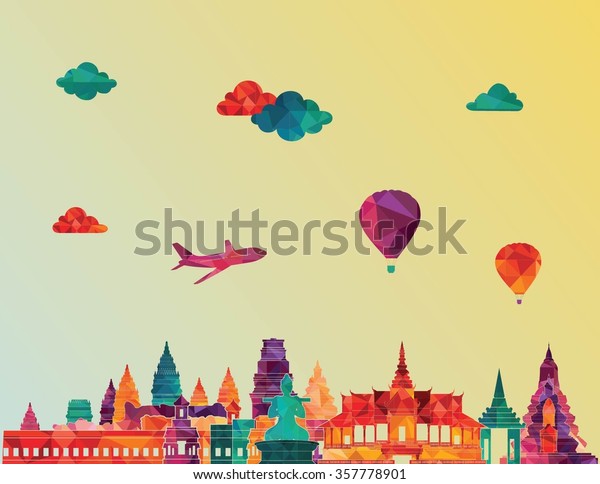 Cambodia Detailed Skyline Vector Illustration Stock Vector (Royalty ... Cambodia Detailed Skyline Vector Illustration Stock Vector (Royalty ...