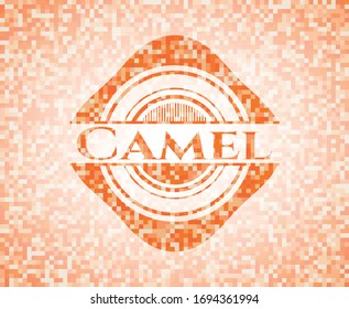 Camel Orange Mosaic Emblem Vector Illustration Stock Vector (Royalty ...