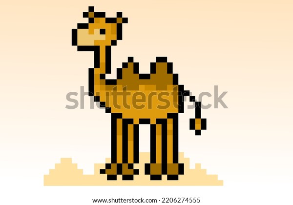 Camel Pixel Art Design Marine Animal Stock Vector (Royalty Free ...