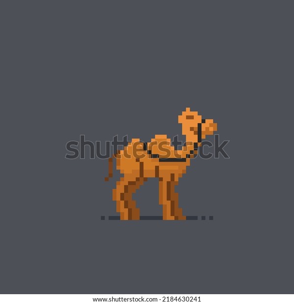 Camel Pixel Art Style: เวกเตอร์สต็อก (ปลอดค่าลิขสิทธิ์) 2184630241 ...