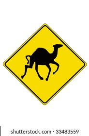 Camel Road Sign Australia Stock Vector (Royalty Free) 33483559 ...