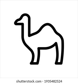 Camel Side View Line Icon Linear Stock Vector (Royalty Free) 1935482524 ...