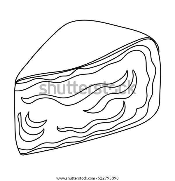 Camembertdifferent Kinds Cheese Single Icon Black Stock Vector (Royalty ...