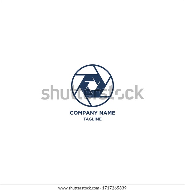 Camera Aperture Logo Design Concept Stock Vector (Royalty Free) 1717265839