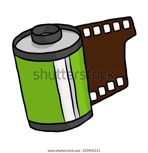 Camera Film Roll Cartoon Vector Illustration Stock Vector (Royalty Free ...