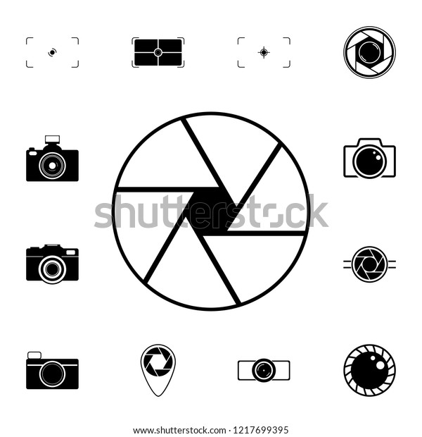 Camera Focus Detailed Set Photo Camera Stock Vector (Royalty Free ...