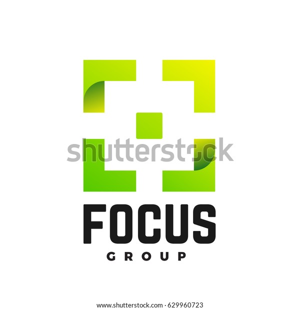 Camera Focus Symbol Green Yellow Tones Stock Vector (Royalty Free ...