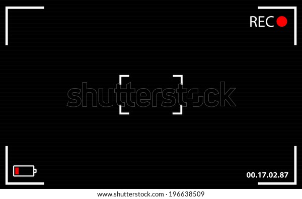Camera Focusing Screen Recording Viewfinder Background Stock Vector ...