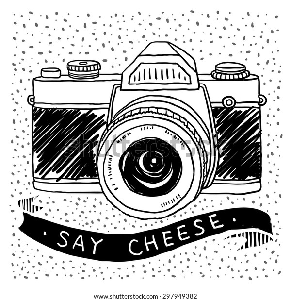 Camera Hand Drawn Illustration Stock Vector (Royalty Free) 297949382