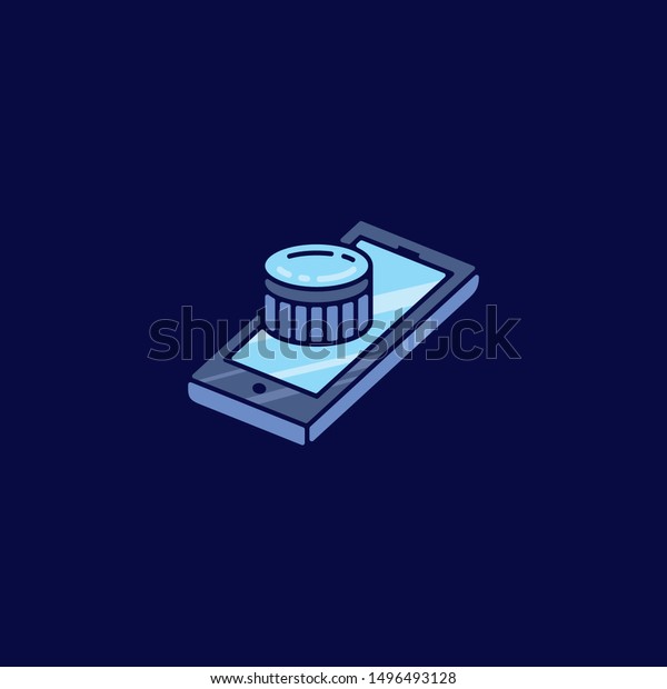 Camera Handphone Logo Creative Photography Logo Stock Vector (Royalty ...