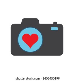 Love Camera Logo Icon Design Stock Vector (Royalty Free) 1061911661