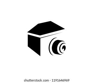 Camera Home Illustration Vector Logo Stock Vector (Royalty Free ...