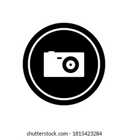 Camera Icon Black White Circle Stock Vector (Royalty Free) 1815423284 ...