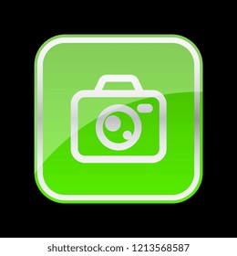 Camera Icon Green Color Vector Illustration Stock Vector (Royalty Free ...