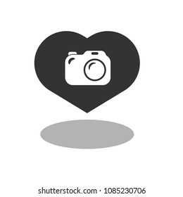 Camera Icon Heart Icon Vector Illustration Stock Vector (Royalty Free ...