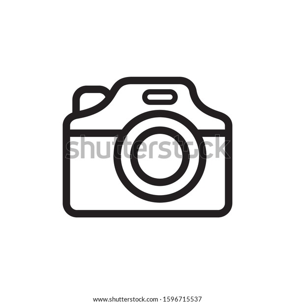 Camera Icon Line Art Design Stock Vector (Royalty Free) 1596715537 ...