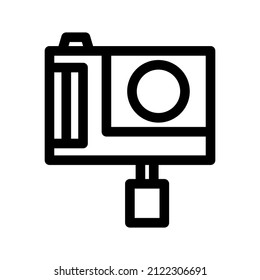 Camera Icon Line Style White Background Stock Vector (Royalty Free ...