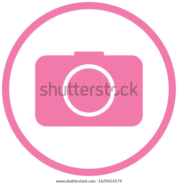 Camera Icon Pink Color Stock Vector (Royalty Free) 1629654574 ...