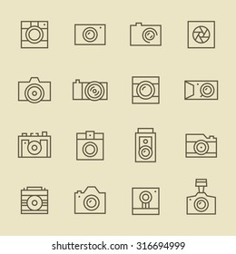 Camera Icon Set Stock Vector (Royalty Free) 316694999 | Shutterstock