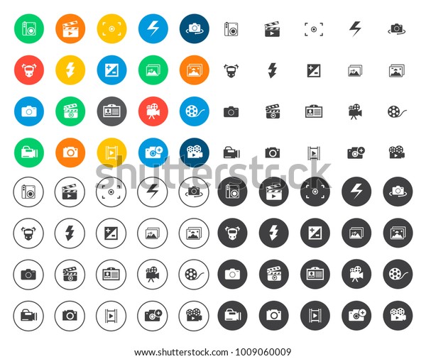 Camera Icons Set Stock Vector (Royalty Free) 1009060009 | Shutterstock