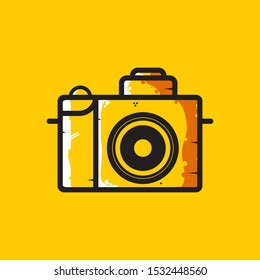 Camera Illustration Yellow Theme 01 Stock Vector (Royalty Free ...