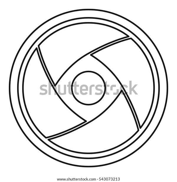 Camera Lens Icon Outline Illustration Camera Stock Vector (Royalty Free ...