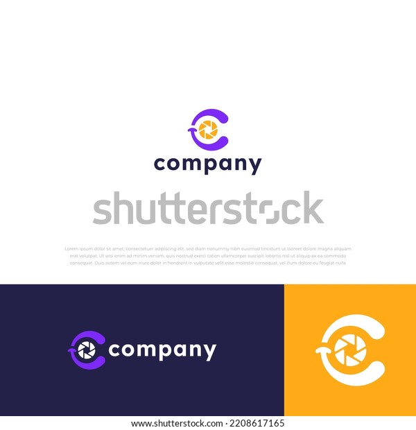 Camera Letter C Logo Modern Illustration Stock Vector (Royalty Free ...