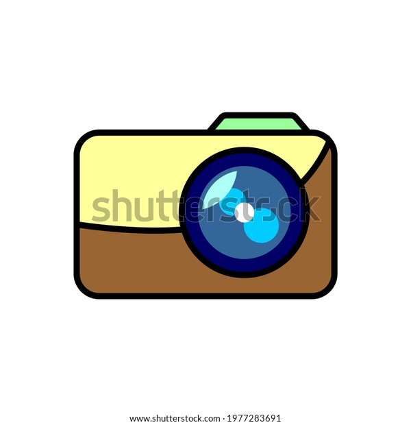 Camera Logo Illustration Simple Colorfull Green Stock Vector (Royalty ...