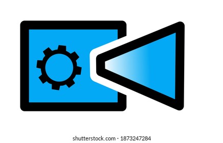 Camera Logo Illustration Video Editing Stock Vector (Royalty Free ...