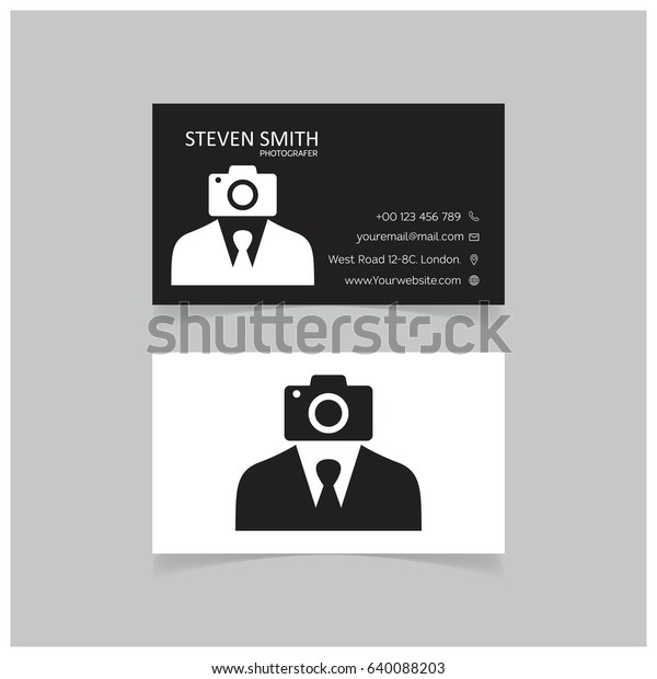 Camera Man Logo Minimal Corporate Business Stock Vector (Royalty Free ...