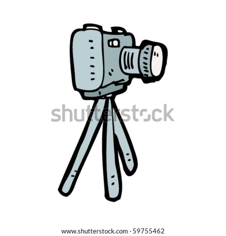 Camera On Tripod Cartoon Stock Vector (Royalty Free) 59755462 ...