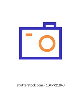 Camera Outline Blue Orange Icon Vector Stock Vector (Royalty Free ...