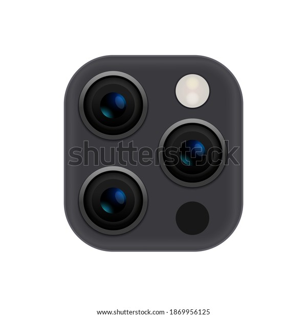 Camera Phone Lens Mobile 3d Vector Stock Vector (Royalty Free ...
