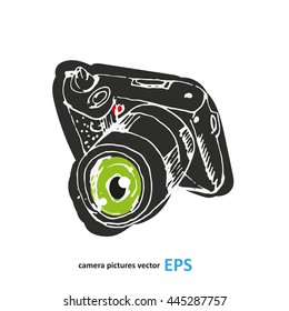 Camera Photography Studio Vector Illustration Stock Vector (Royalty ...