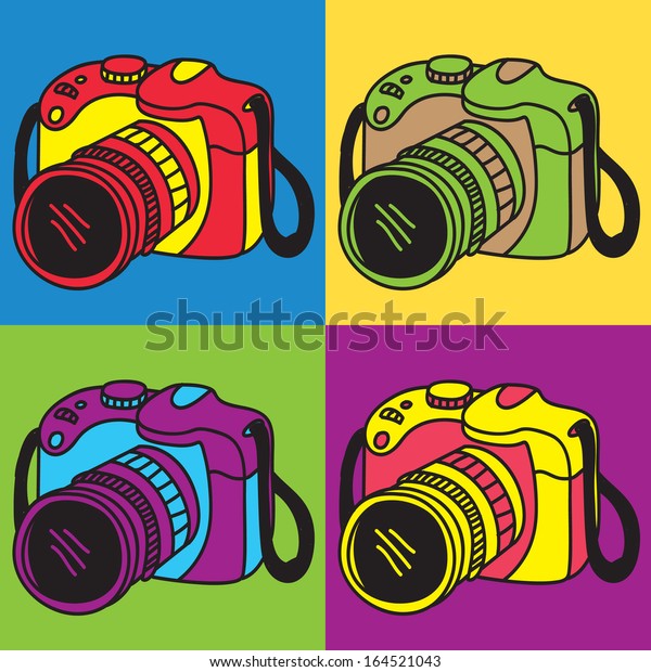 Camera Pop Art Stock Vector (Royalty Free) 164521043