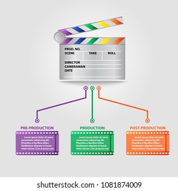 Camera Roll Film Infographic Stock Vector (Royalty Free) 1081874009 ...