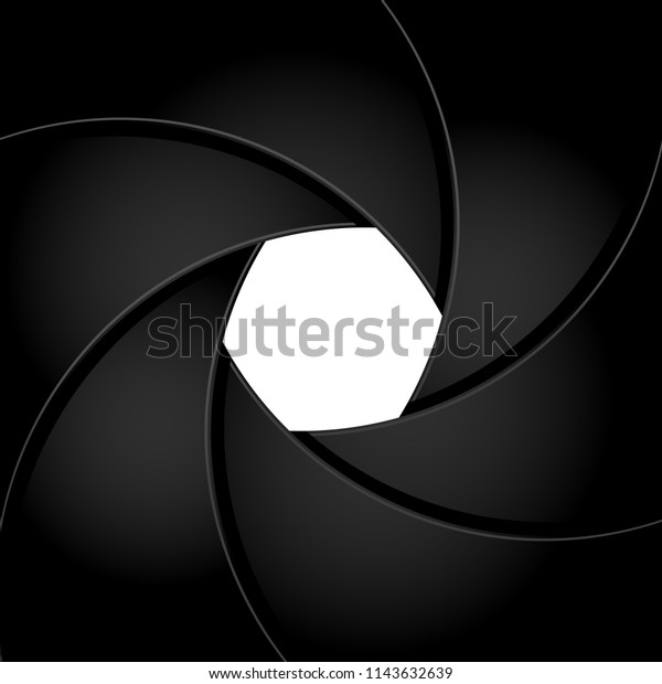 Camera Shutter Aperture Black Frame Stock Vector (Royalty Free ...