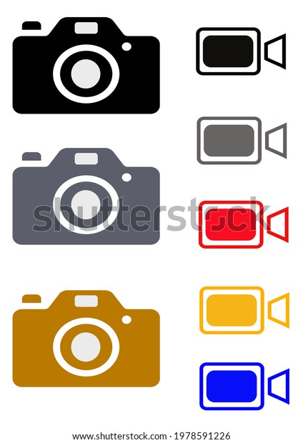 Camera Video Recorder Logos Clipart Stock Vector (Royalty Free ...