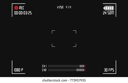 Camera Display Screen Hud Stock Vector (Royalty Free) 608011901