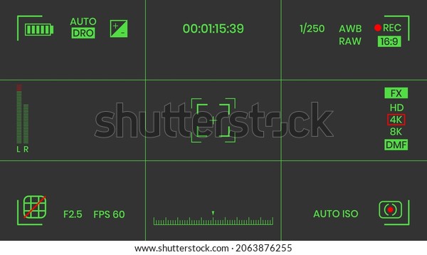Camera Viewfinder Night Vision Video Photo Stock Vector (Royalty Free ...