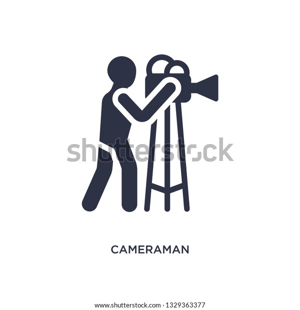 Cameraman Icon Simple Element Illustration Cinema Stock Vector (Royalty ...